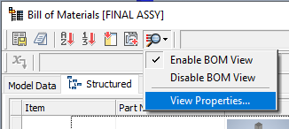 Solved: In parts list window first level is the only choice for a structured list - Autodesk ...