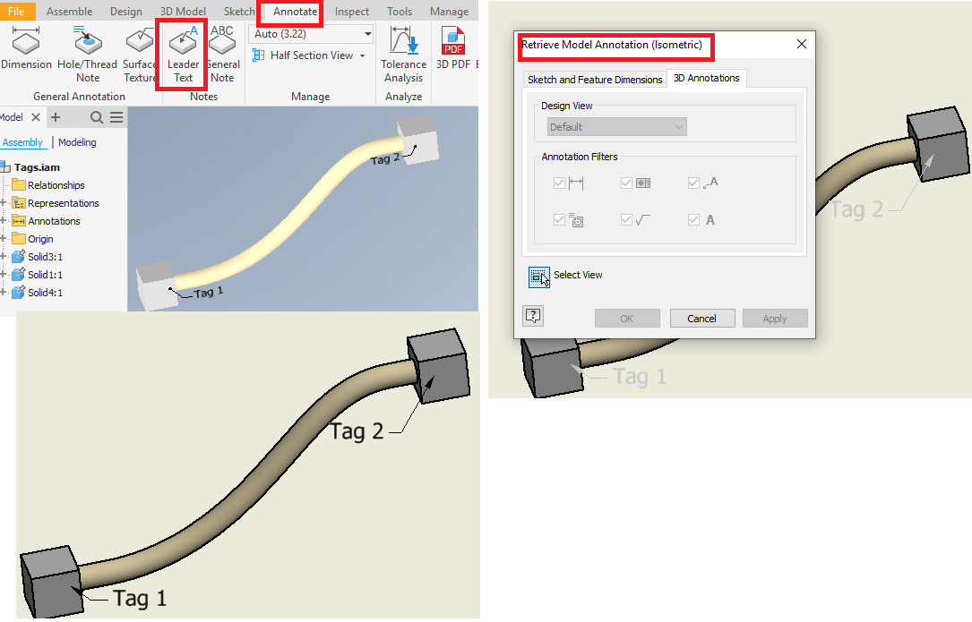 Text sketch in assembly does not show in drawing - Autodesk Community