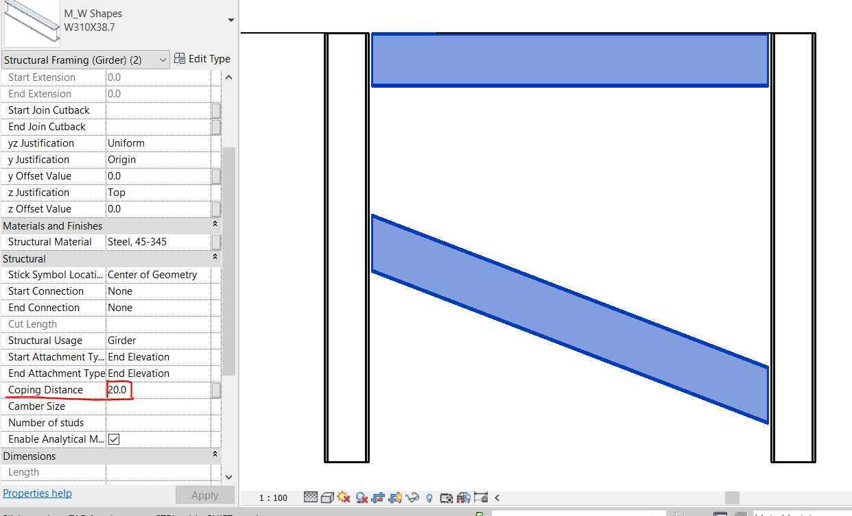 Solved: Nested beam family is cutting back in project - Autodesk Community
