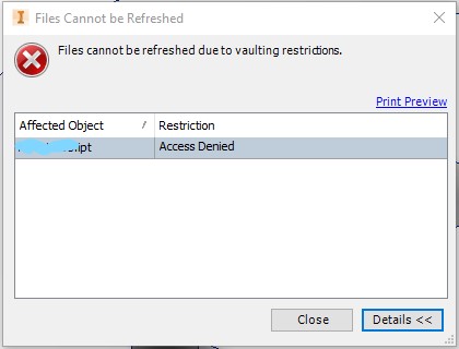 Solved: "File Is No Longer Accessible In The Vault" Status Icon ...