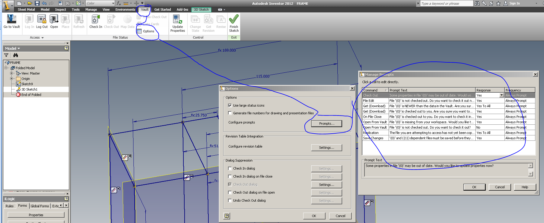 When opening dwg drawing Inventor is synchronizing with Vault server - Autodesk Community