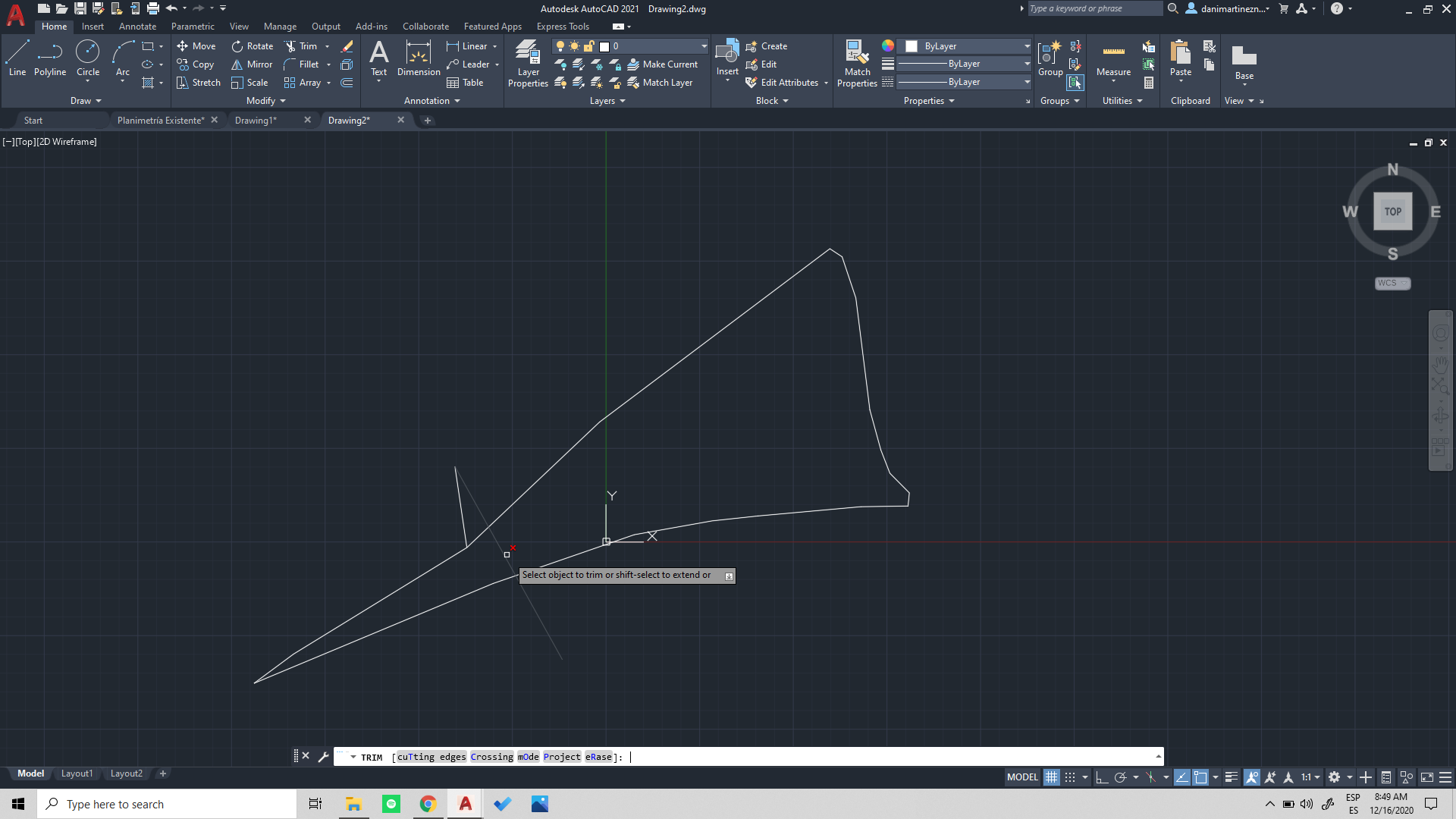 Solved: Trim cuts the entire line instead of the piece on the intersecting lines. - Autodesk ...