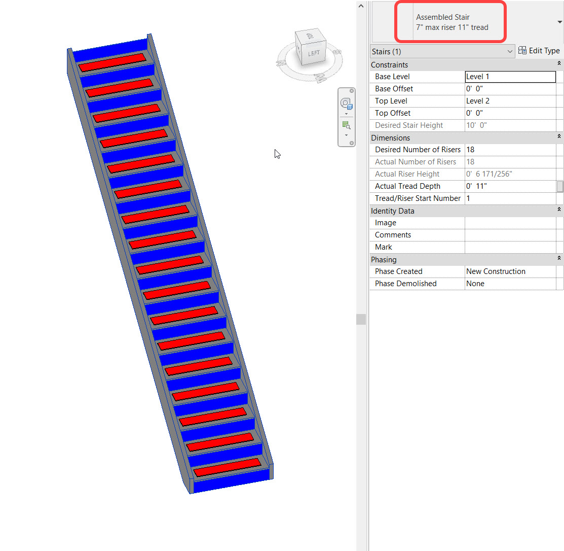 Different materials for assembled stair threads - Autodesk Community