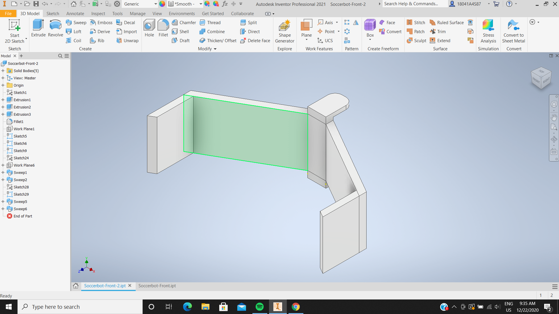 Solved: How to create a fillet between intersecting surfaces - Autodesk Community