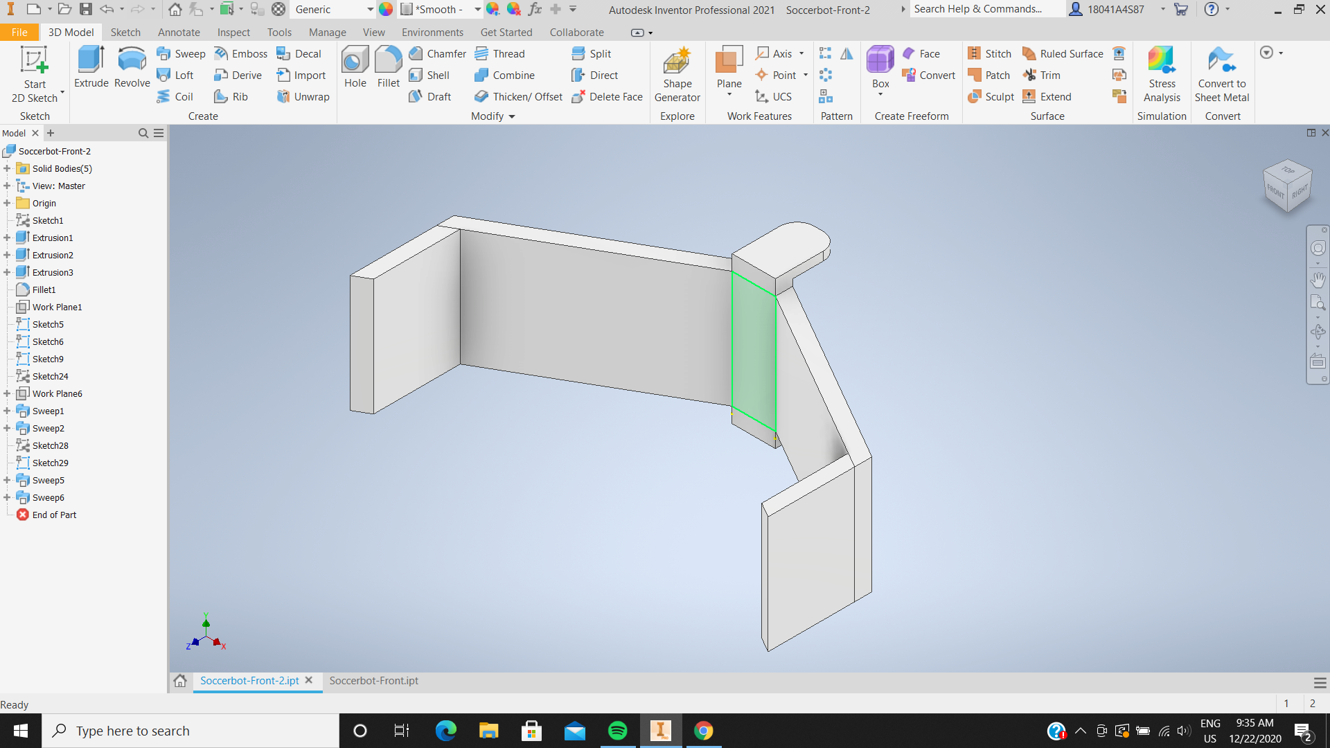 Solved: How to create a fillet between intersecting surfaces - Autodesk Community