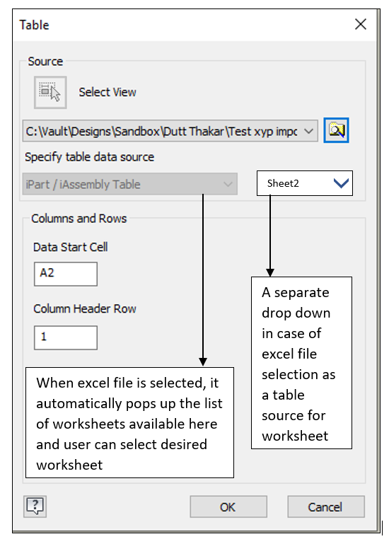 General Table Inventor drawing : Excel Sheet selection - Autodesk Community