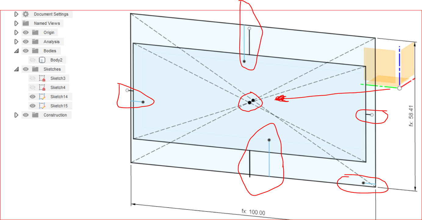Solved: Constrain sketch to face on a parametric model - Autodesk Community