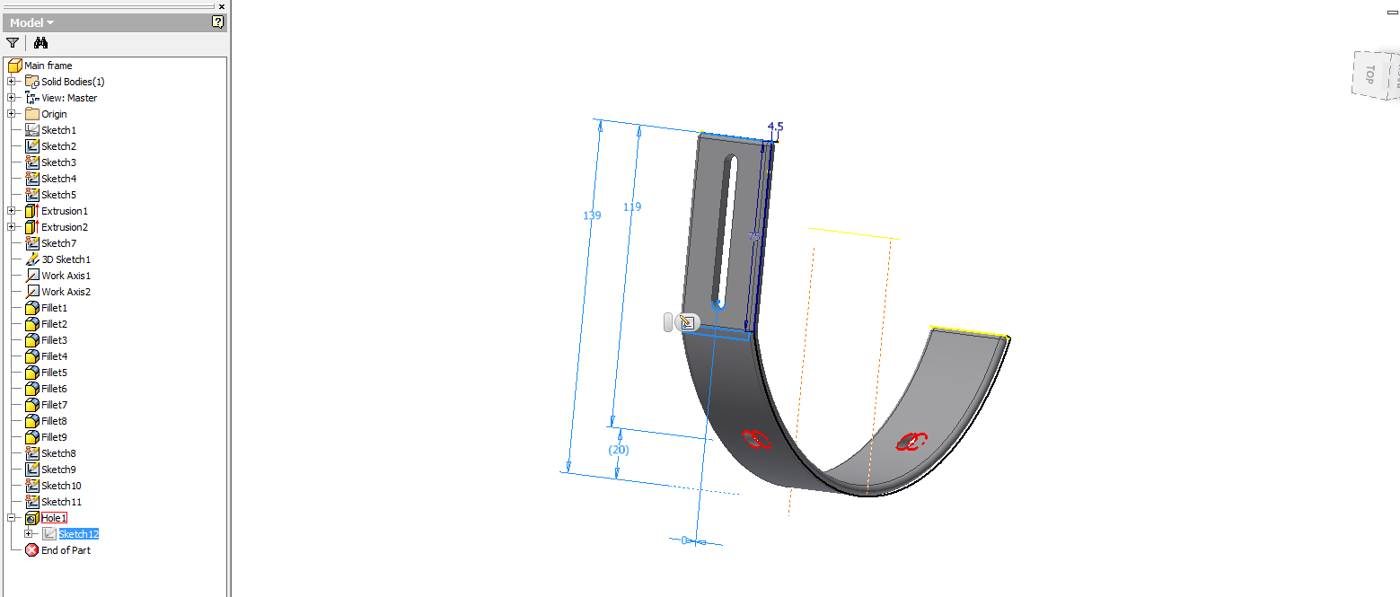Putting a hole into a curved surface - Autodesk Community