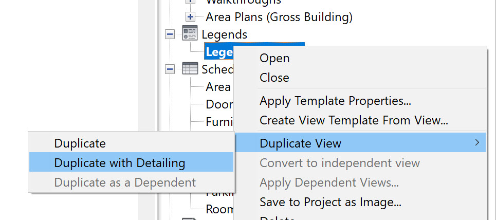 Deleting Design Option Deletes Legend View - Autodesk Community