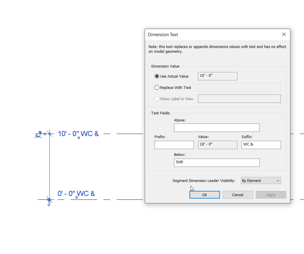 Solved: Dimension text below not showing - Autodesk Community