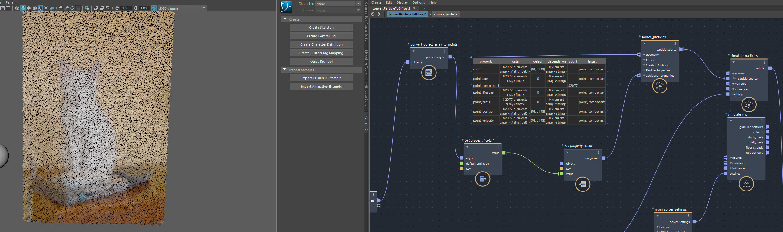 Solved: How to transmit the color per particle property after the simulate particle node ...