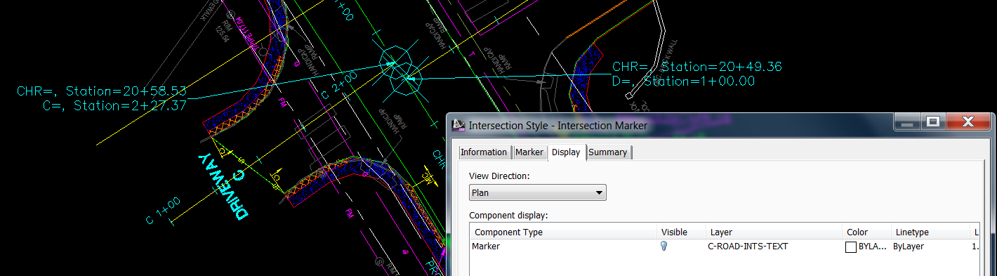 Solved: Intersection Marker style - Autodesk Community
