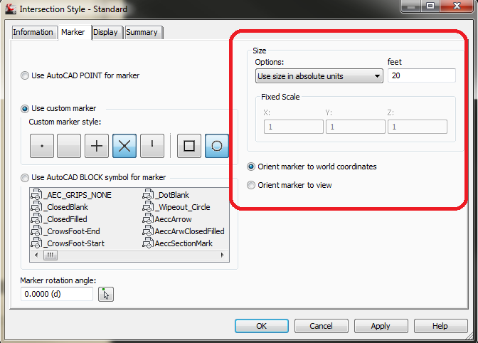 Solved: Intersection Marker style - Autodesk Community