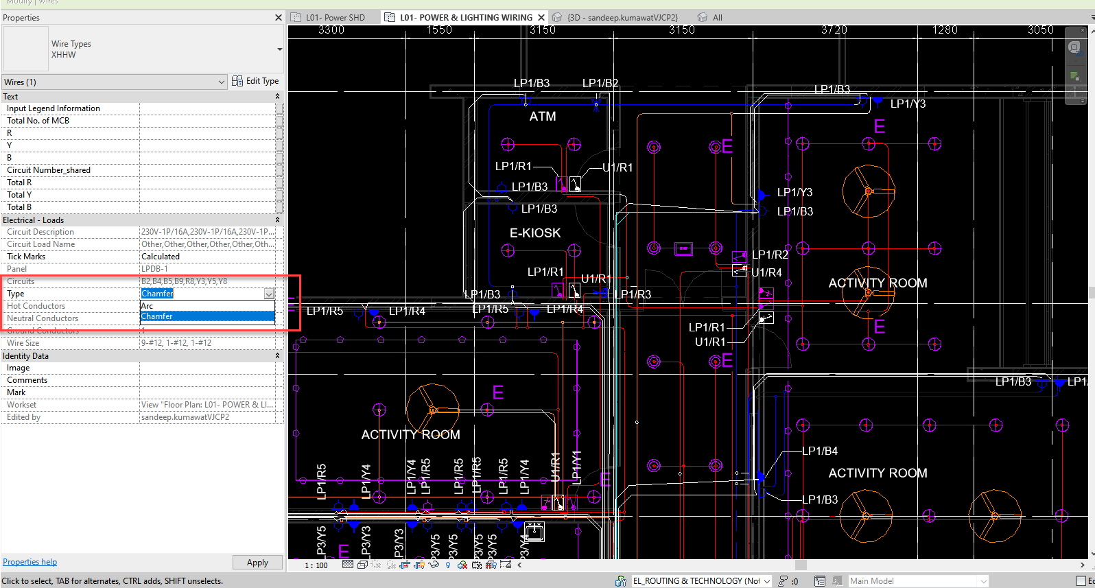 mep electrical chamfer wire to do an arc instead of chamfer - Autodesk ...