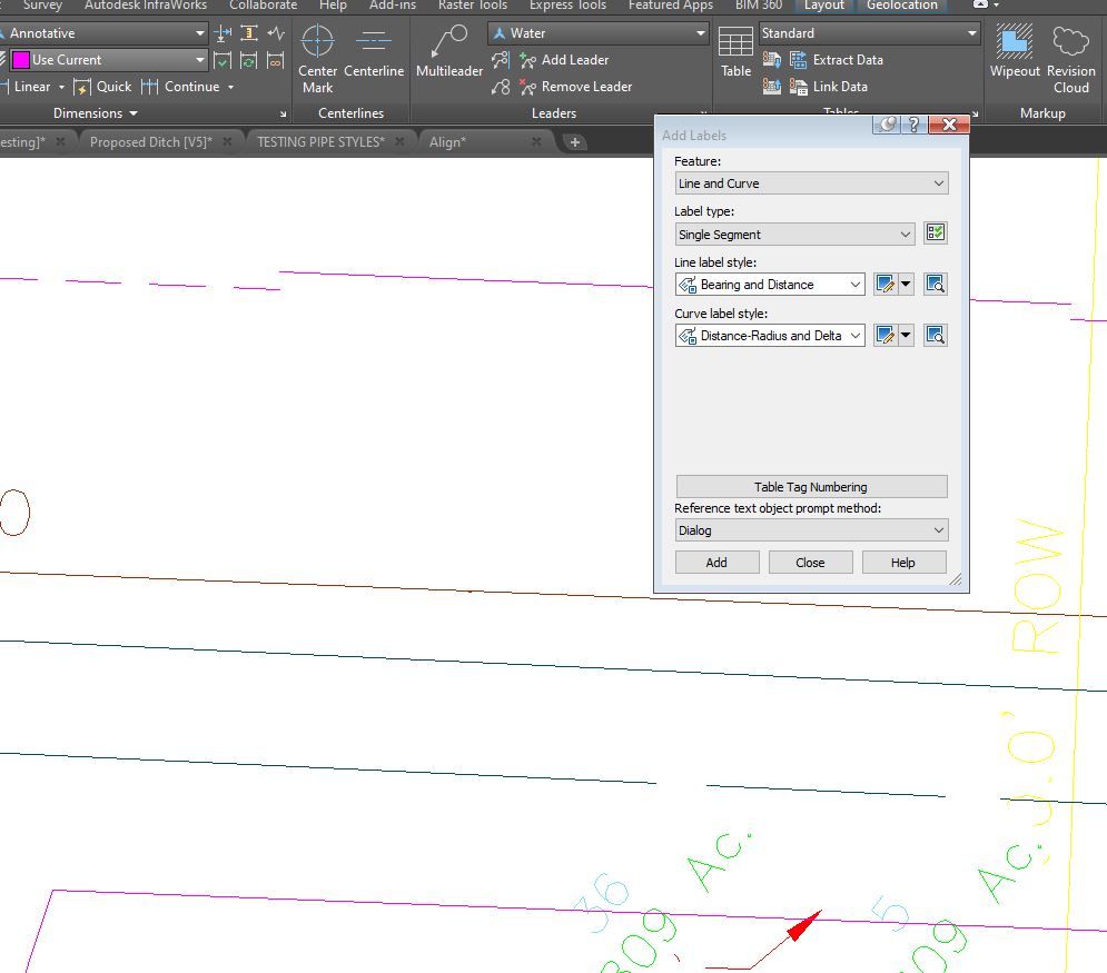 Solved: Delta, Radius, Tangent, C values of Alignment Label - Autodesk Community