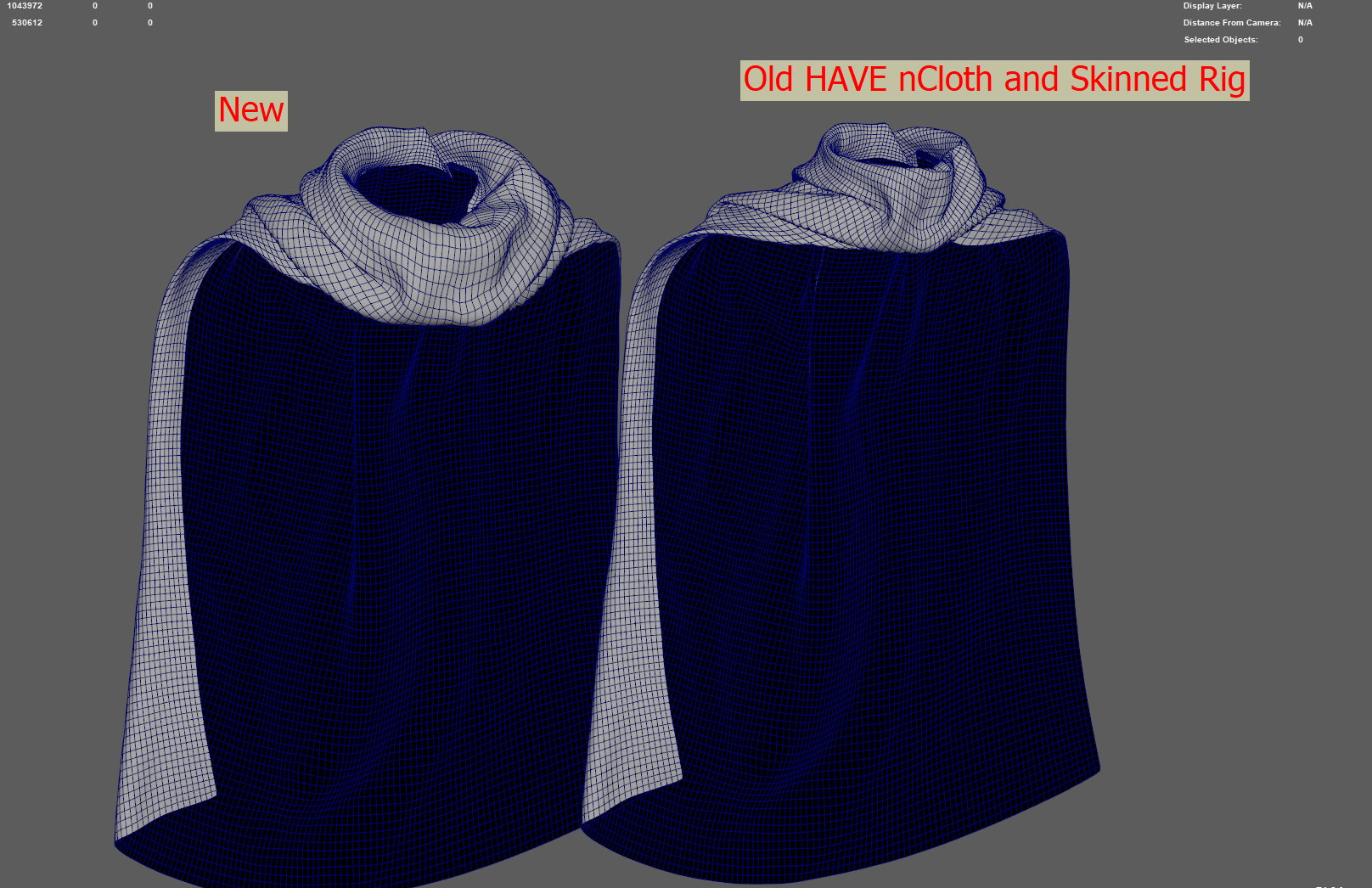 Solved: How can I ReShape the object have nCloth via Blendshape (Same topology but different ...