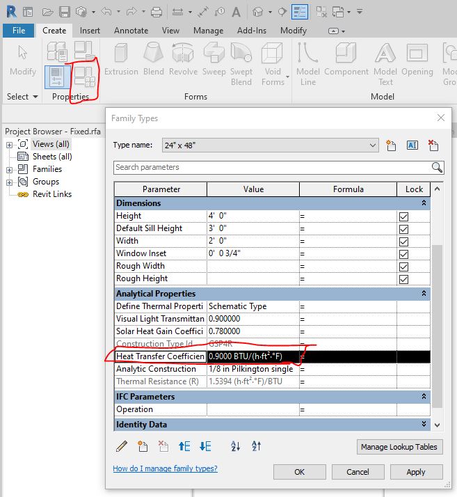 Solved: How to change heat trasfer coeficient for windows - Autodesk ...