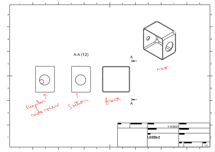 Side drawing of box shows holes on the other side - Autodesk Community