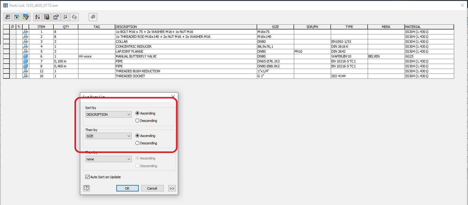 Sorting partlists - Autodesk Community