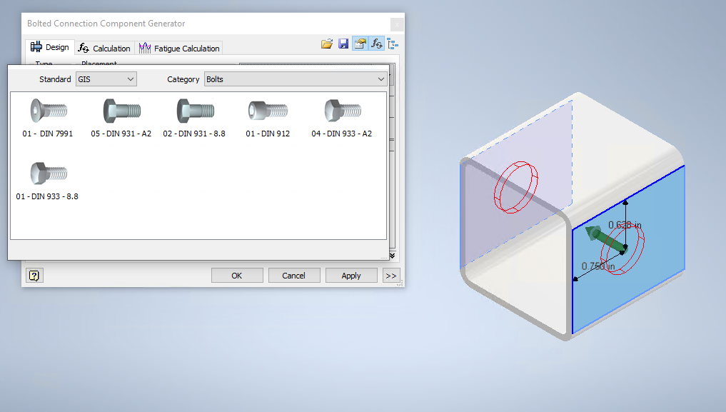 Bolted connection missing parts Inventor 2021 - Autodesk Community