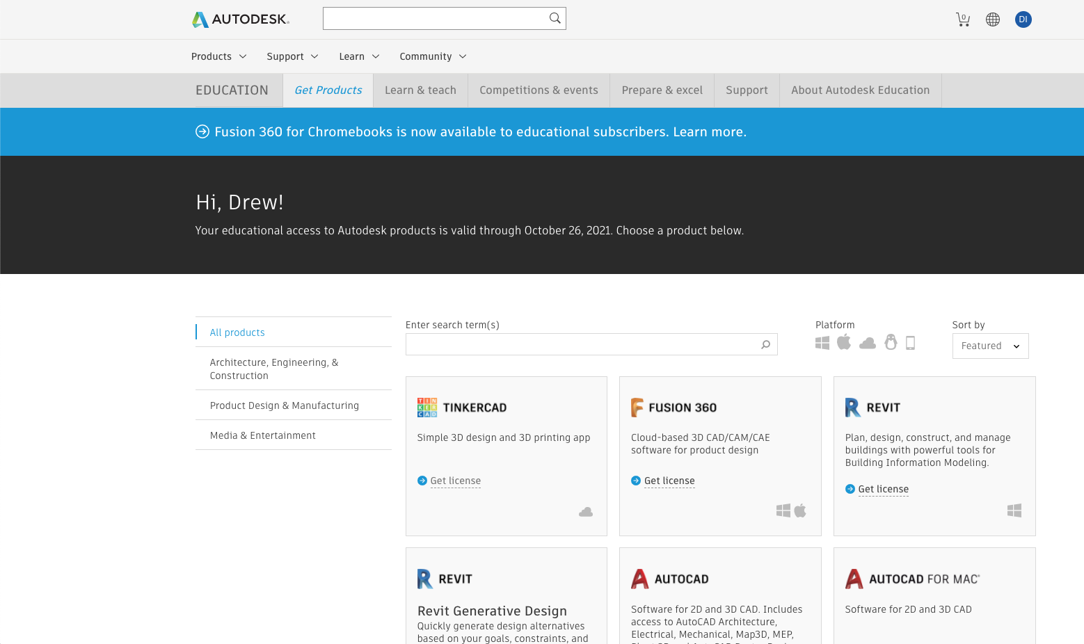 License Expired in F360 but not on Autodesk website? - Autodesk Community