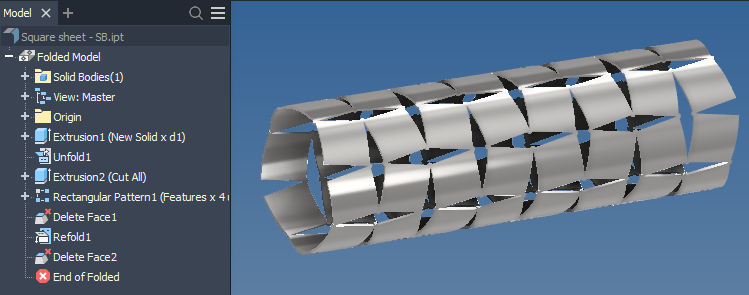 Solved: Cylinder from a Patterned sheet - Autodesk Community
