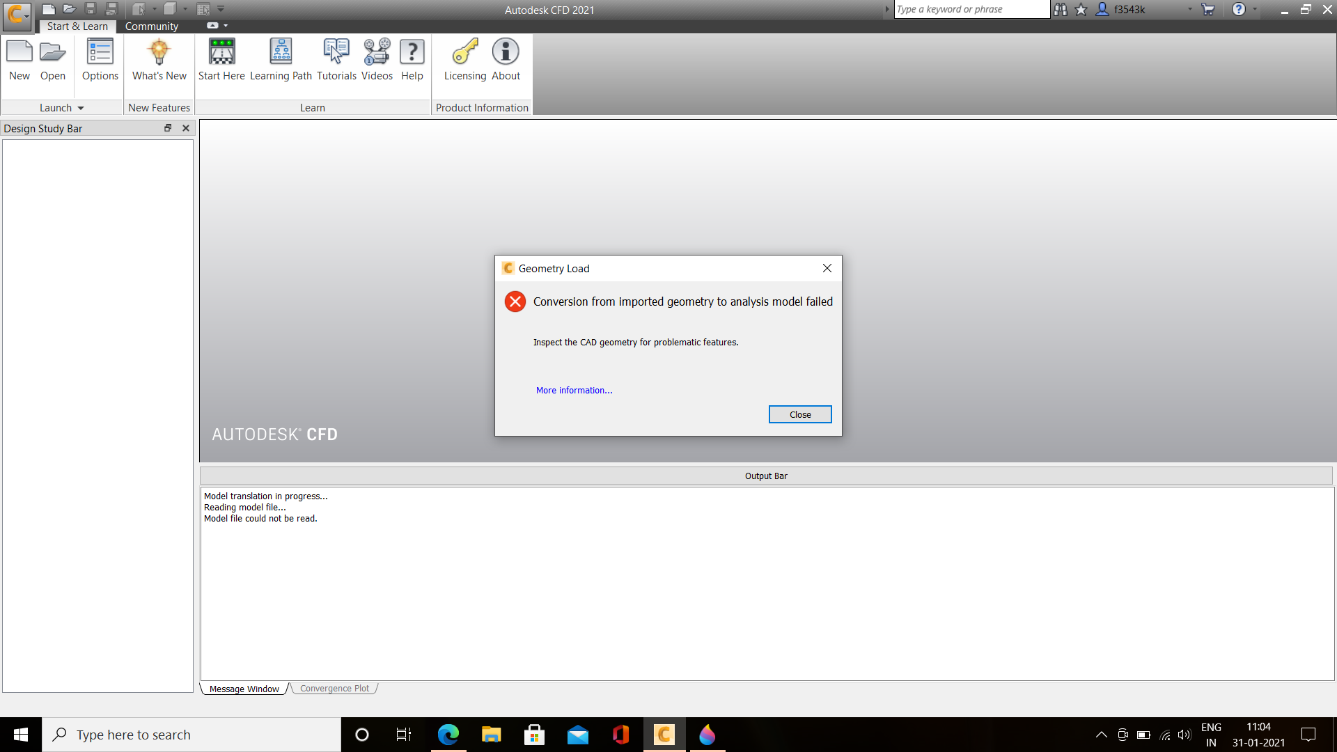 Unable to import to CFD and use a wall calculator - Autodesk Community