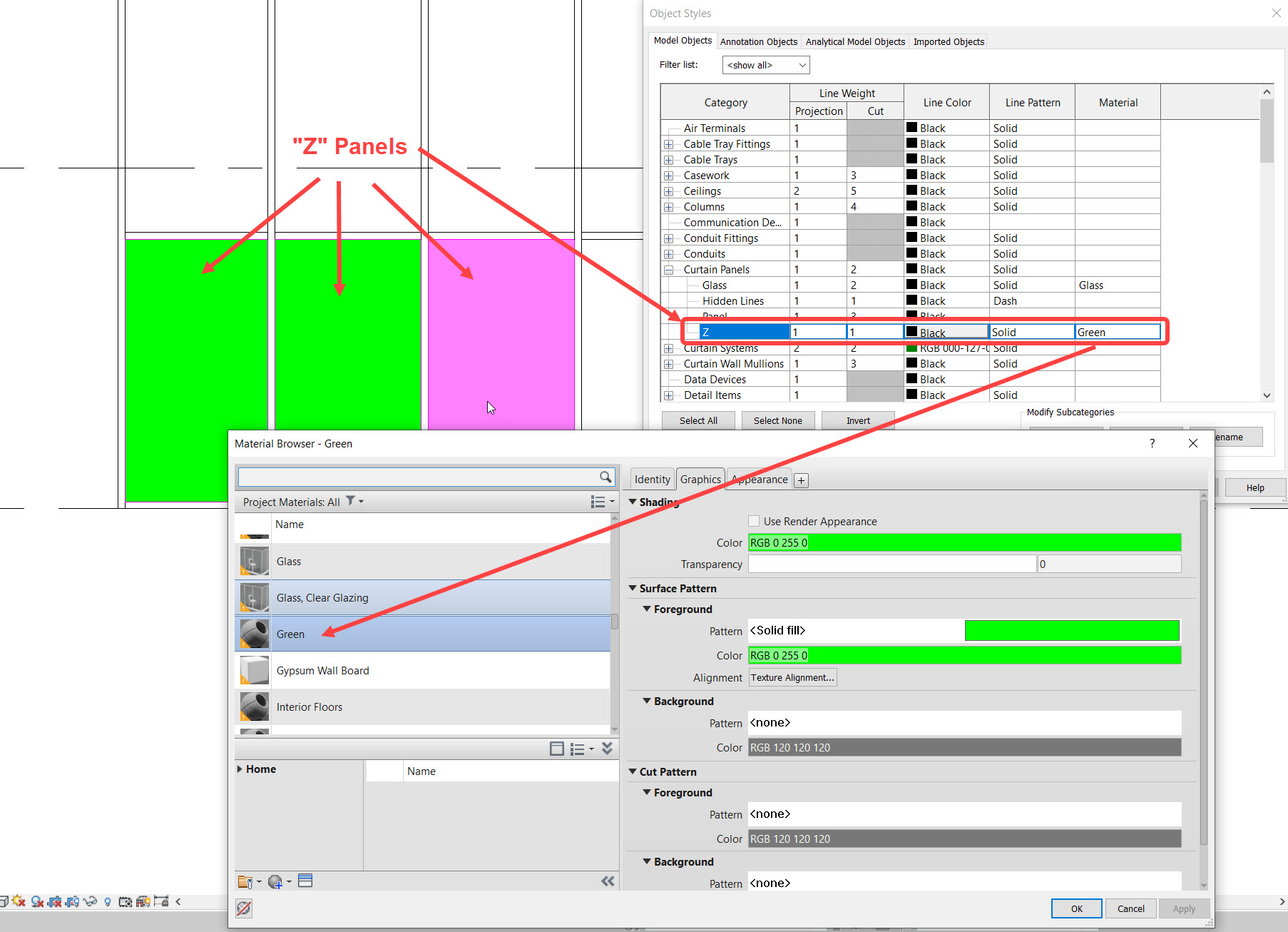Adding patterns to sub categories - Autodesk Community