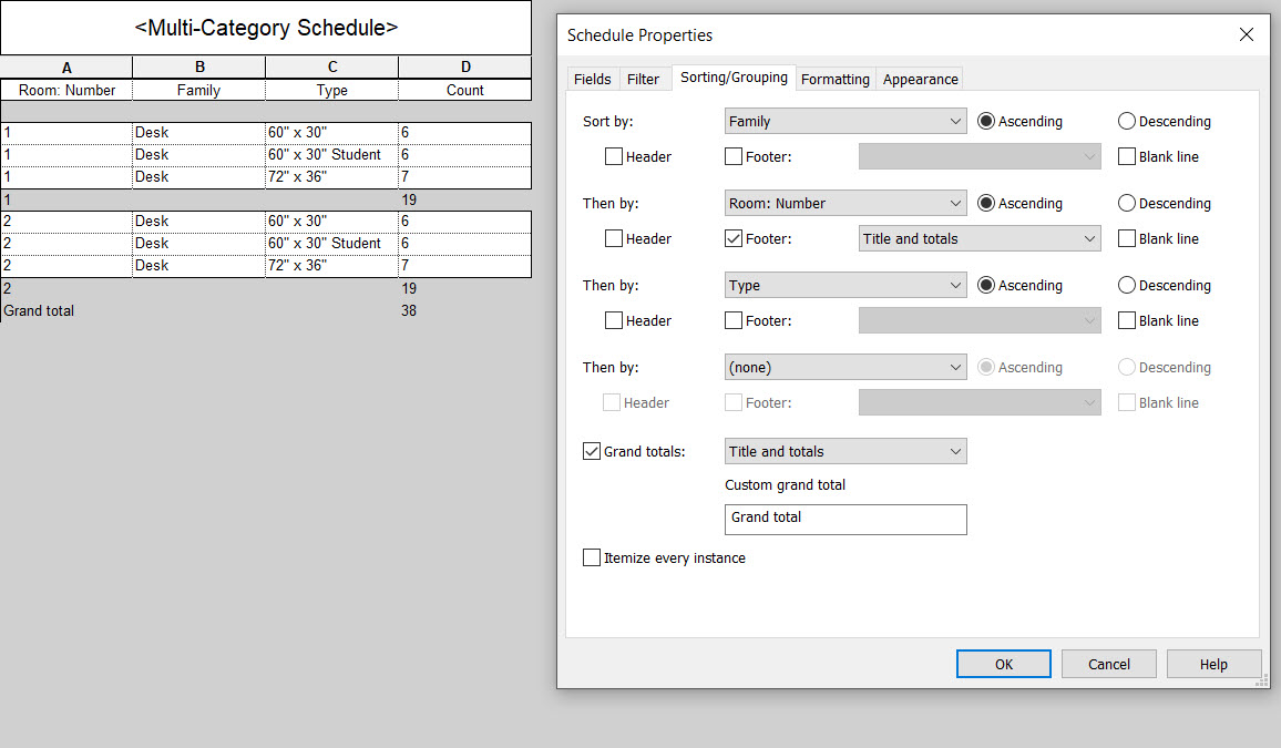 Schedule : sorting issue - families - Autodesk Community
