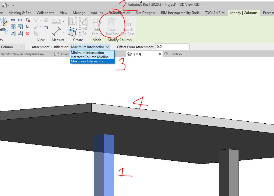 Solved: attaching column to a slope - Autodesk Community