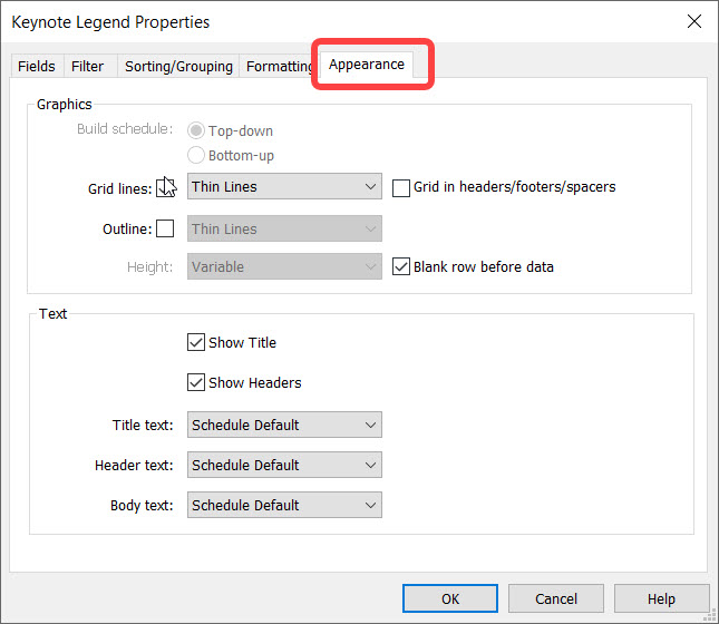 Solved: Keynote Legend grid - Autodesk Community