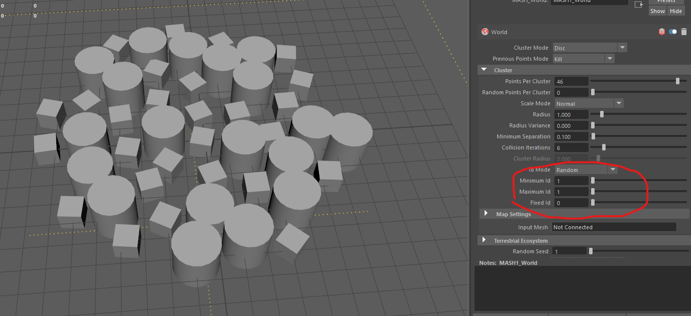 Solved: [MASH] World Node - Can't set Minimum Random ID to 0 - Autodesk Community
