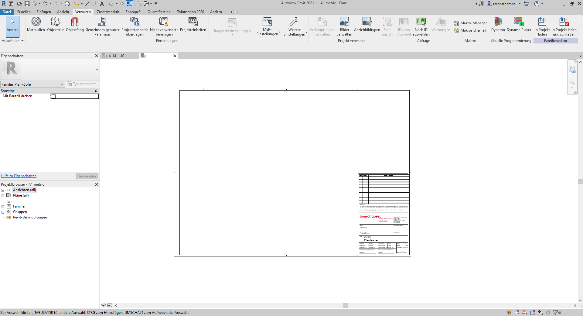 Solved: Title Block fields setup, cannot see Project Parameters button - Autodesk Community