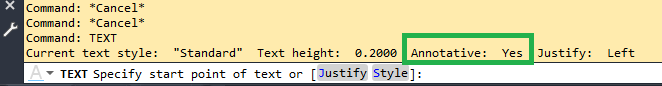 Enable "Annotative" State in "Text" Command. - Autodesk Community