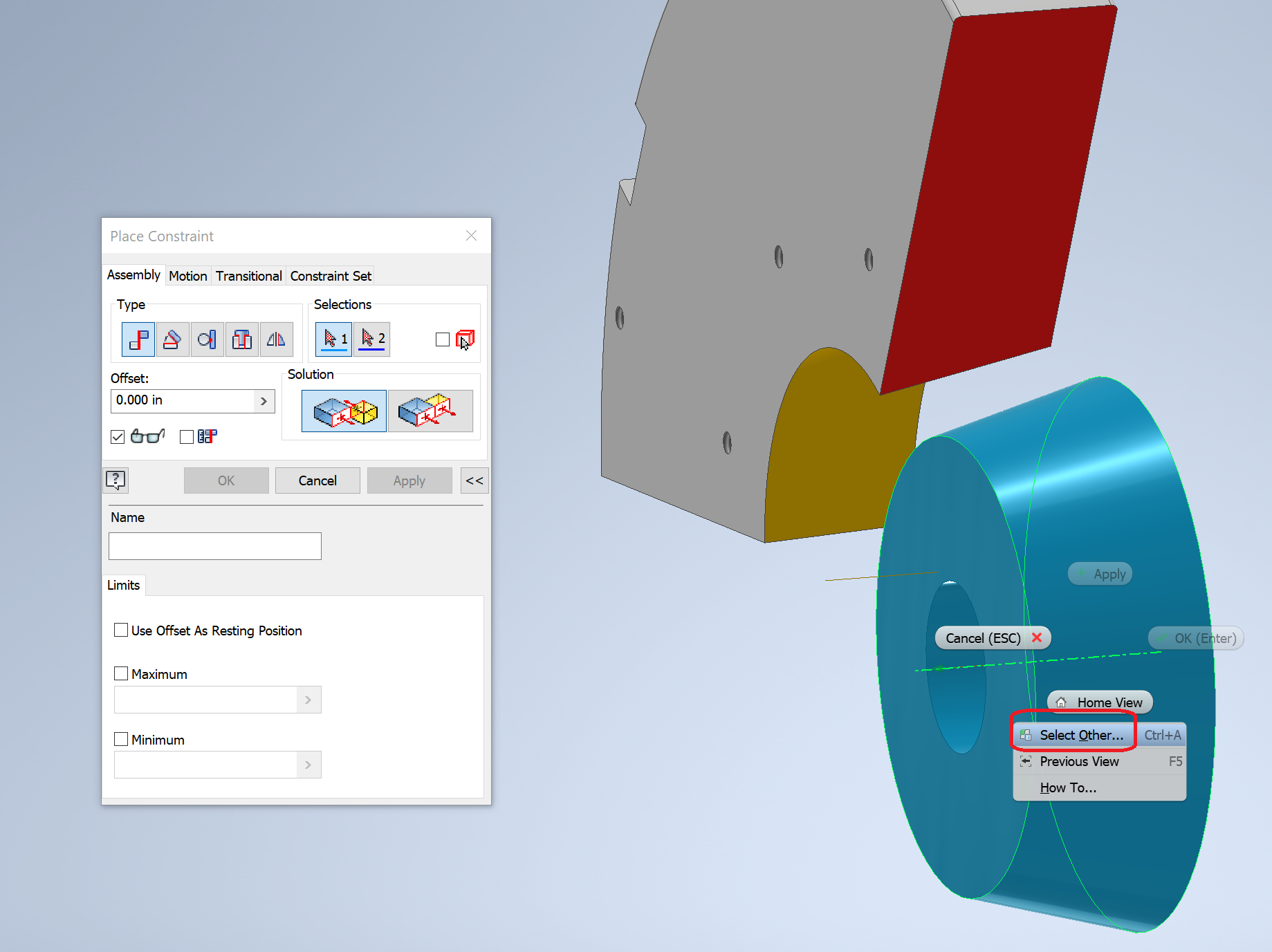 Sliding cone inside cone - how to constrain? - Autodesk Community