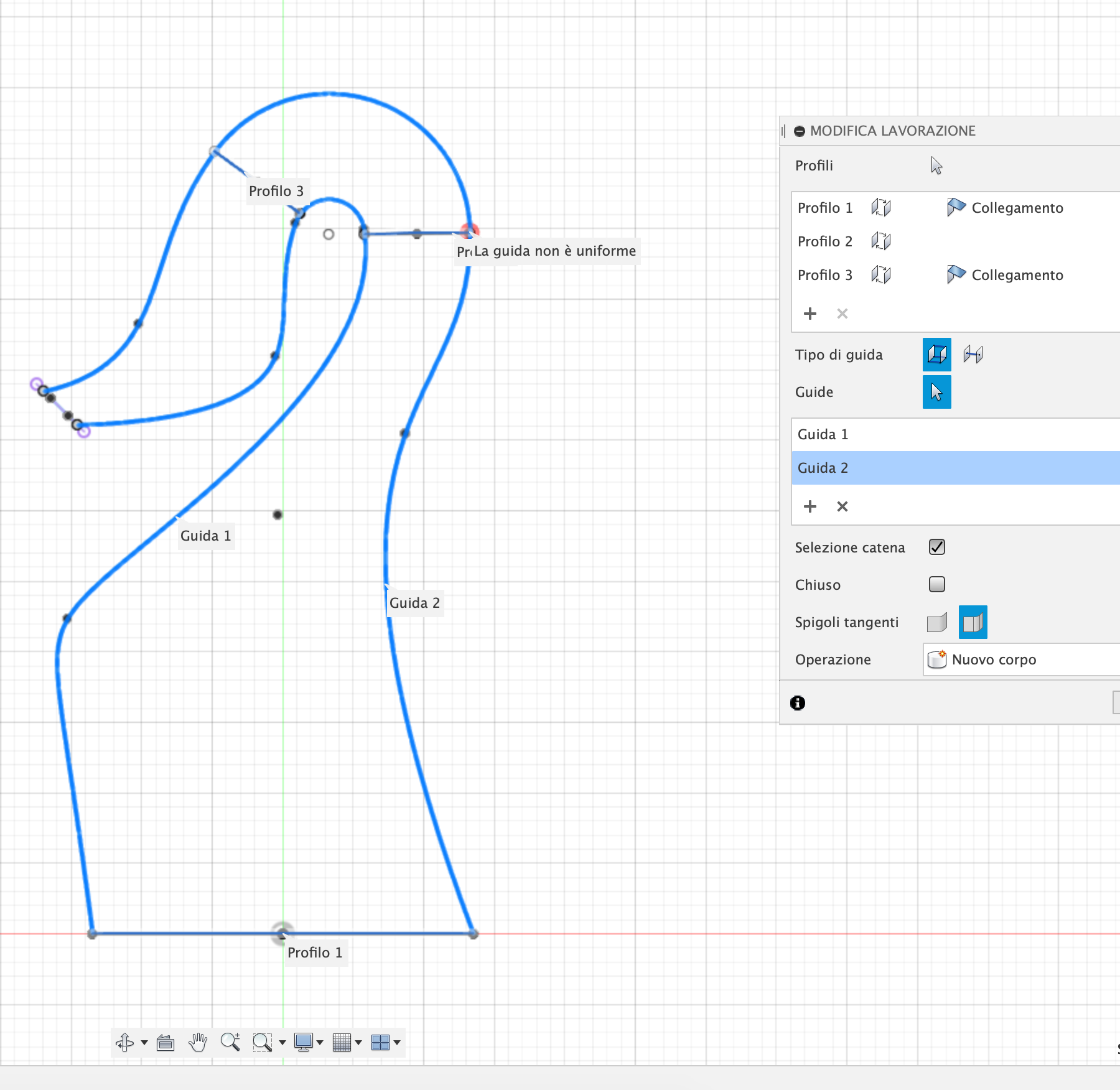Solved: Loft Tool: Rail is not smooth, but spline and arc are tangent ...
