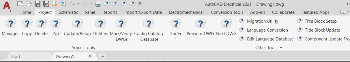 Icons inside "Project" group of ribbon show "?" - Autodesk Community