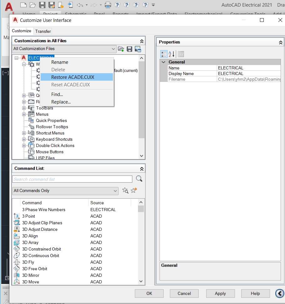Icons inside "Project" group of ribbon show "?" - Autodesk Community
