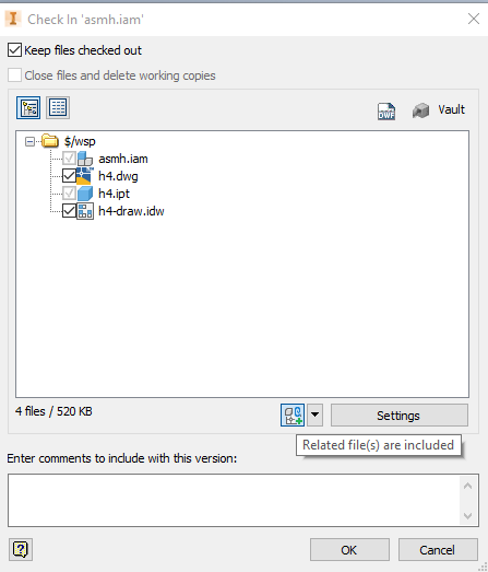 Vault not pulling checking in drawings of parts in assembly - Autodesk ...