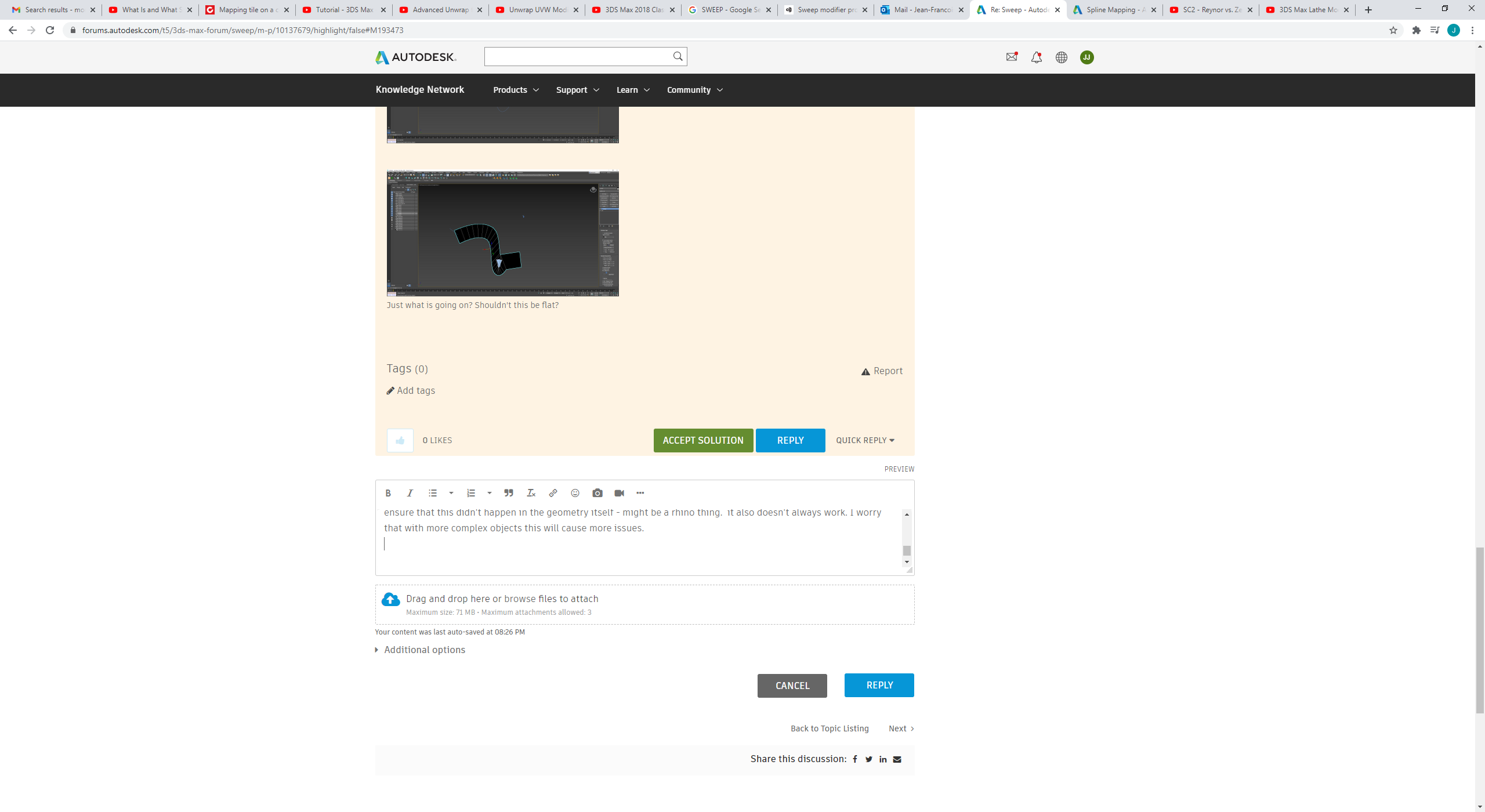 Sweep - Autodesk Community