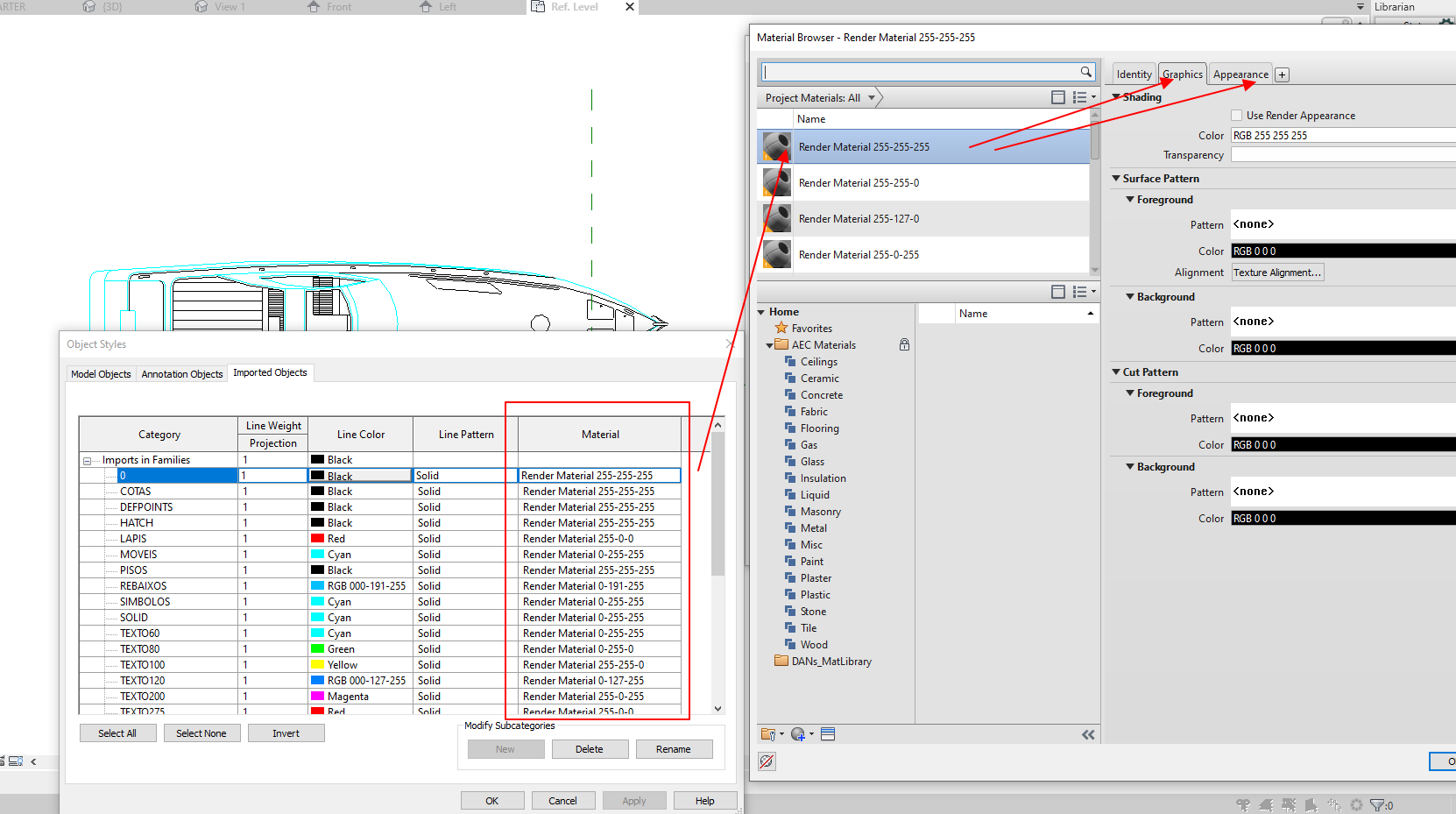 Solved: Materials does not appear on imported objects - Autodesk Community