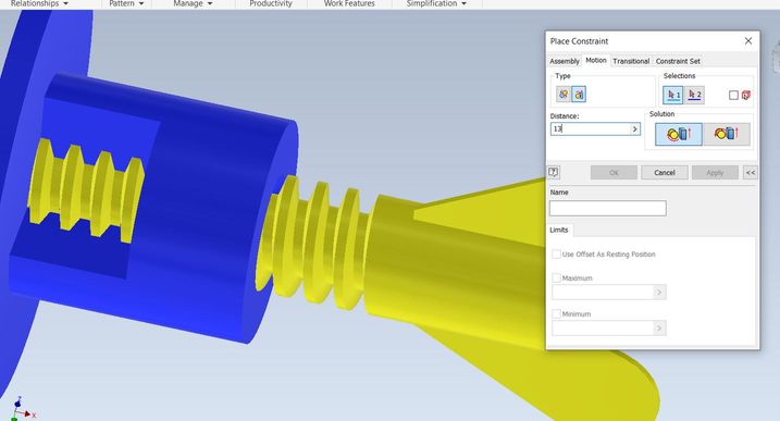 Dynamic Simulation - Screw Joint tutorial by @JDMather - Autodesk Community