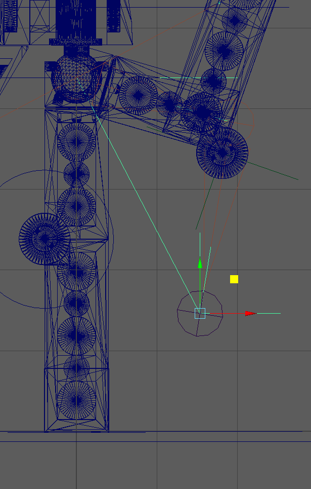 A simple 3 joint robotic leg IK-chain with offset knee rotation issue ...