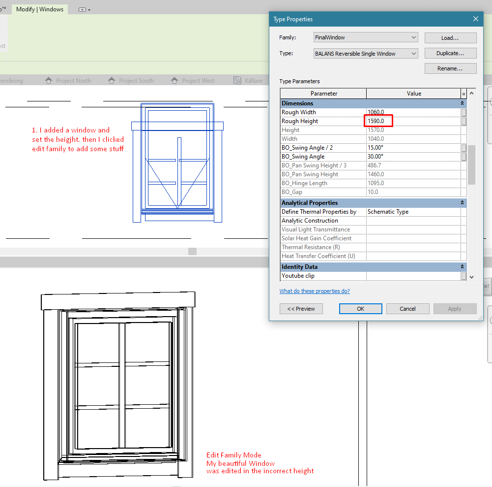 Solved: Change dimensions of window in "Edit Family" mode - Autodesk Community