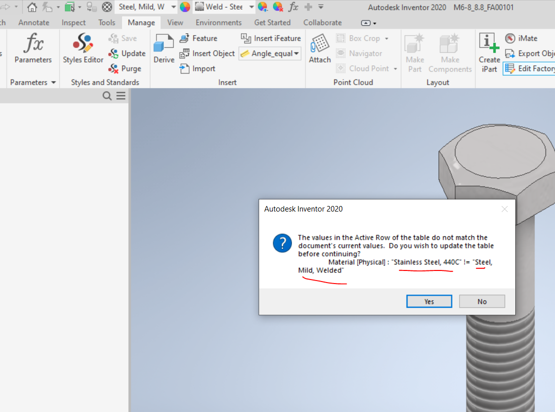Solved: How to add materials to i part table ? - Autodesk Community