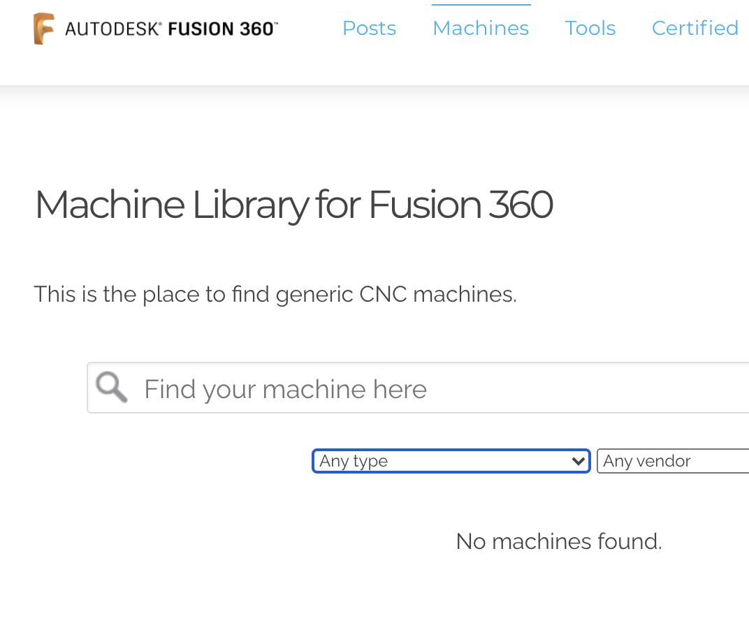 "Fusion 360 Library" missing from machine list on Mac - ok on PC ...