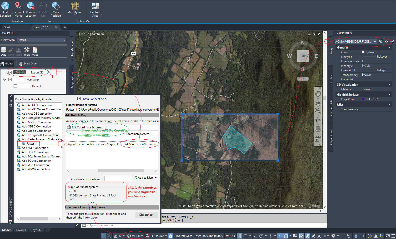 Solved: Geotiff coordinate conversion - Autodesk Community