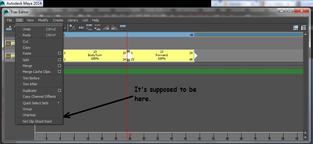 Maya 2014 - Trax Editor - set offset object? - Autodesk Community