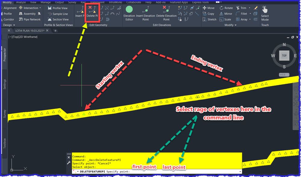 Add feature to Delete PI to delete range of vertexes - Autodesk Community