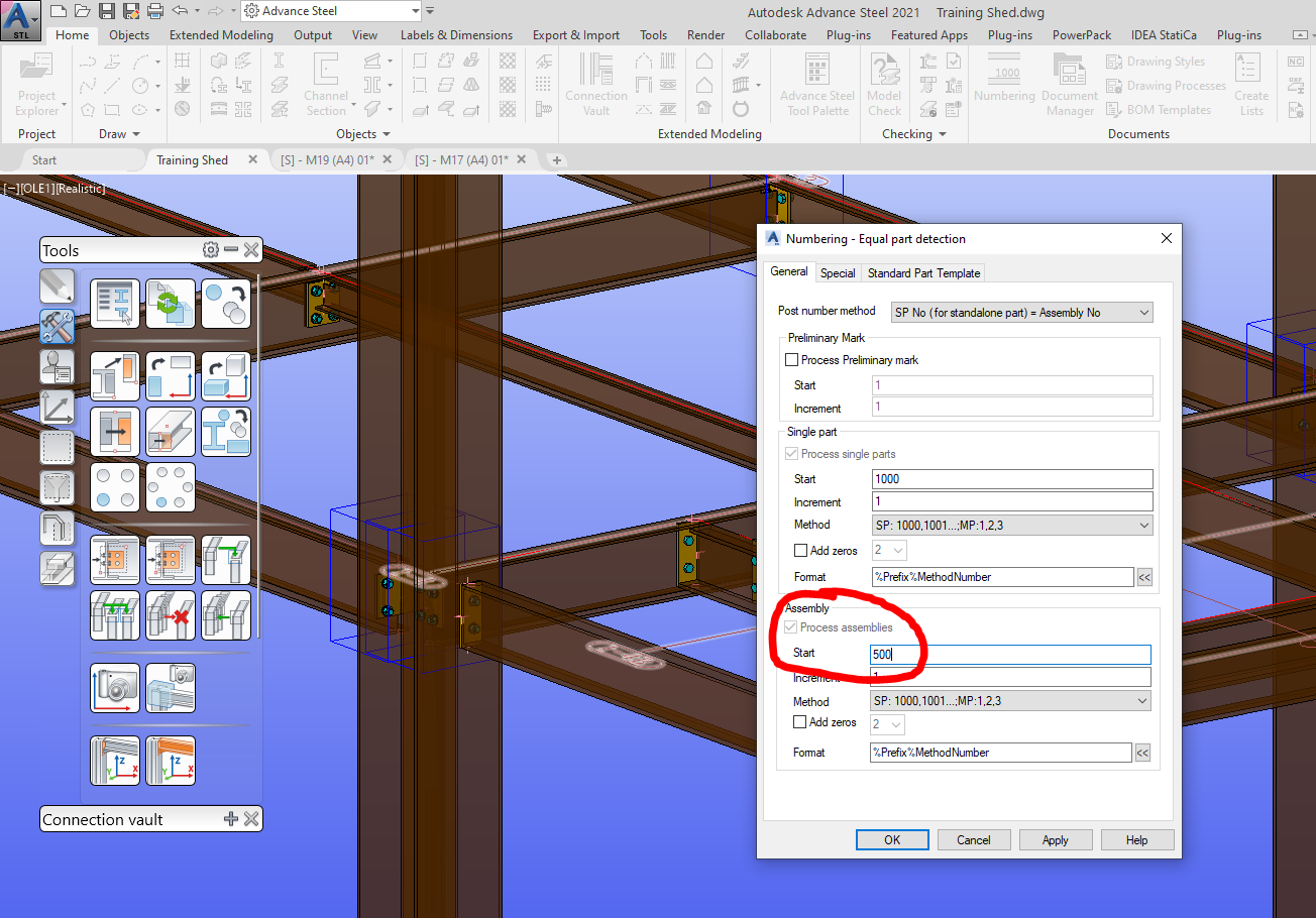 Assigning Beam numbers to match existing beam numbers on a GA Plan ...